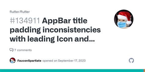 AppBar Title Padding Inconsistencies With Leading Icon And TitleSpacing
