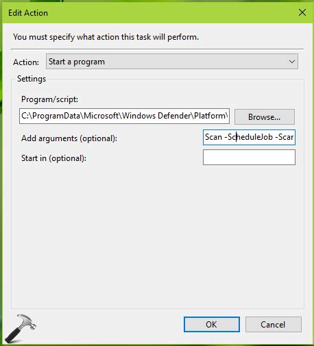How To Schedule Windows Defender Scan In Windows 10