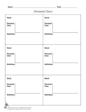 Fillable Online Personal Clues Fax Email Print PdfFiller