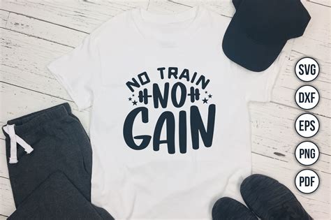 No Train No Gain Sports Svg Cut File Graphic By Craftlabsvg · Creative Fabrica