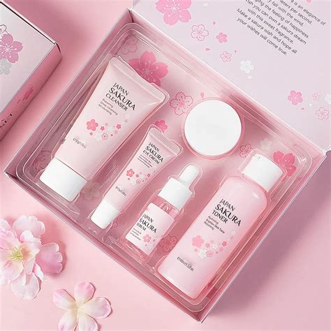 Laikou Japan Sakura Skin Care Set 5pc 6pc Sweetloox