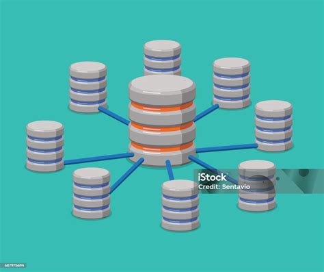 데이터 저장소 분산 웹 인포 그래픽 벡터 아이콘 그림 평면 3d 아이소메트리 Isometric 기술 개념 0명에 대한 스톡 벡터 아트 및 기타 이미지 Istock