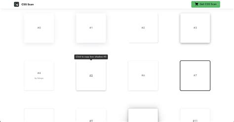 一鍵輕鬆帶走CSS box shadow examples 超過 80 種免費線上CSS 陰影樣式點擊即可複製 CSS Code