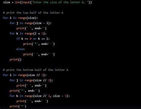 Write A Program That Prints A Giant Letter A Like The One Below Allow