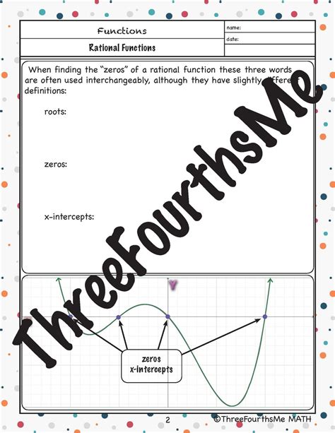 Graphing Rational Functions Scaffolded Notes Amped Up Learning