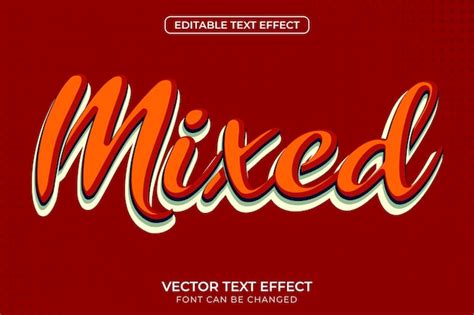 premium vector mixed editable text effect
