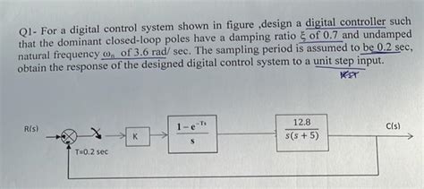 Solved Q For A Digital Control System Shown In Figure Chegg