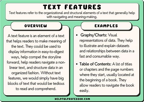 27 text features examples 2024