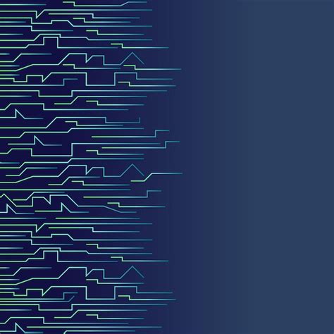 Premium Vector High Tech Smart Coding Technology Line Art Background