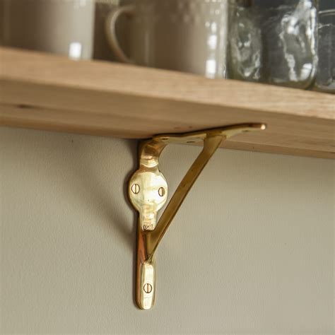 Brass Shelf Brackets Brass Wall Brackets Aged Brass Shelf Brackets