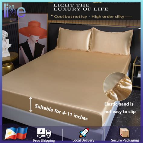 Silk Bedsheet Full Garterized Smooth And Silky Bedsheet Cooling Silk