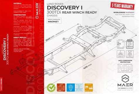 Land Rover Discovery I 300tdi Rear Winch Ready Chassis