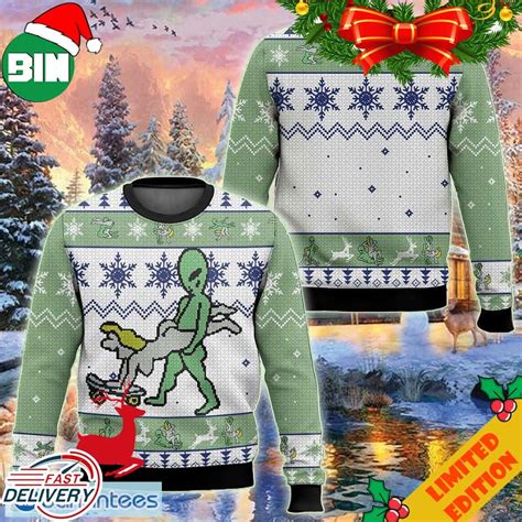 Aliens Funny Sex Joke Holiday Gift For Men And Women Ugly Sweater Binteez