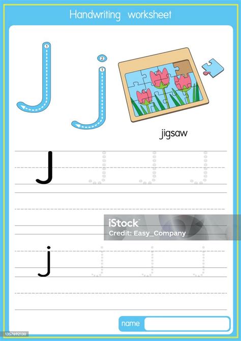알파벳 문자 J 어퍼 케이스 또는 어린이 학습 연습 Abc를위한 대문자와 직소의 벡터 그림 0명에 대한 스톡 벡터 아트 및 기타 이미지 0명 공부 교습 Istock