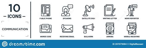 Linear Morse Code Icon From Comunation Outline Collection Thin Line