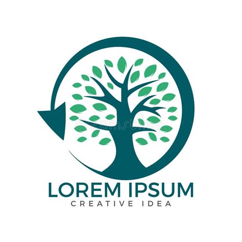 Green Tree Vector Logo Design Stock Vector Illustration Of Ecology Emblem 102680208