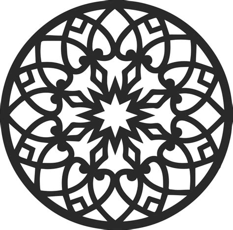 Decorative Round Grille Free Dxf For Cnc Download Free Vector