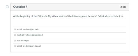 Solved D Question Pts Which Graph Algorithm As Chegg