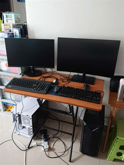 Gaming Desktop X Full Set CPU Pc Set Gaming Monitor Computers Tech Desktops On Carousell