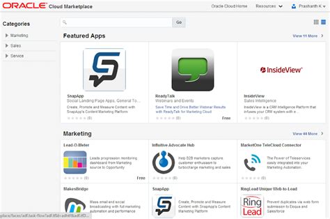 Oracle Cloud Marketplace · Crmcog