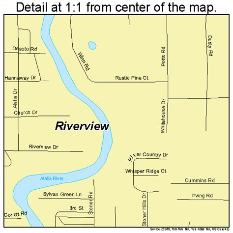 Riverview Florida Street Map 1260950