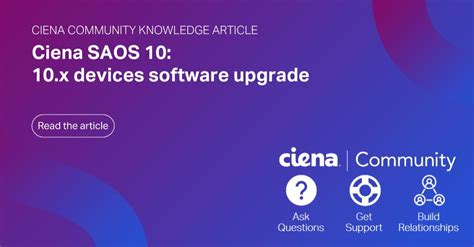 This Ciena Community Tech Touch Video Will Show You How To Upgrade Software For 10 X Saos 10