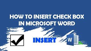 How To Insert Checkbox In Word Easy Method Doovi