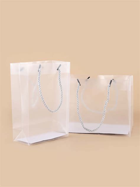 2шт Прозрачный подарочный пакет