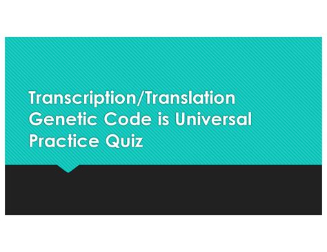 Transciption And Translation Practice Quiz 2 Transcription