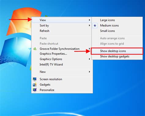 How To Show Or Hide Desktop Icons Windows 7