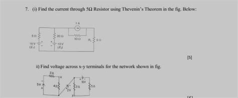 7 I Find The Current Through 5Ω Resistor Using Thevenins Theorem In T