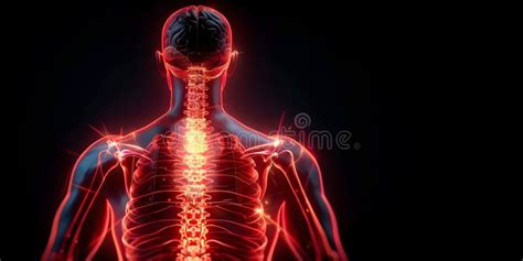 Detailed Visualization Of The Human Nervous System Visualization Stock