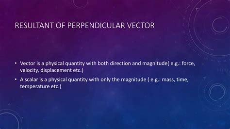 Resultant Of Perpendicular Vector Ppt