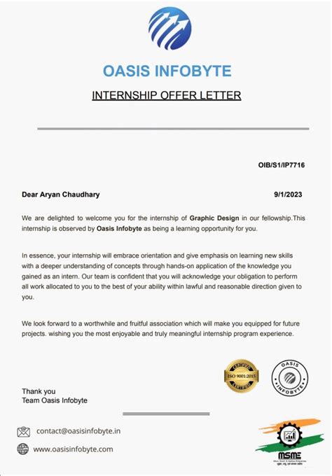 Aryan Chaudhary On Linkedin Oasisinfobyte Graphicdesign Internship