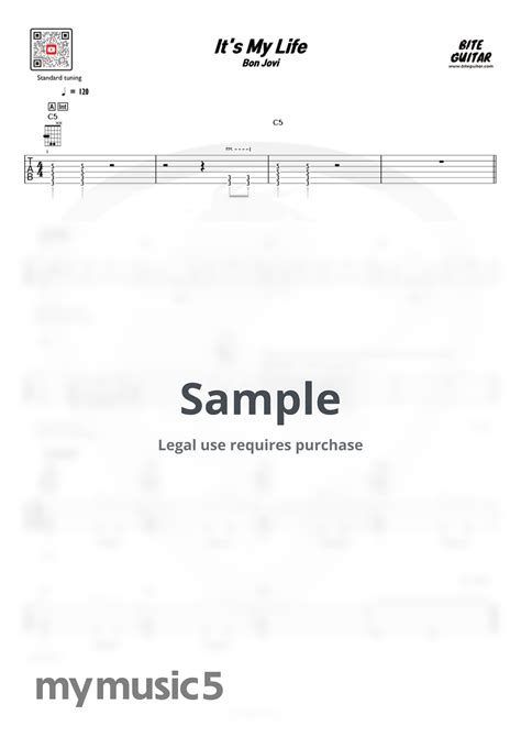Bon Jovi Its My Life Electric Guitar Tab Pdf 규르코 Mymusic5