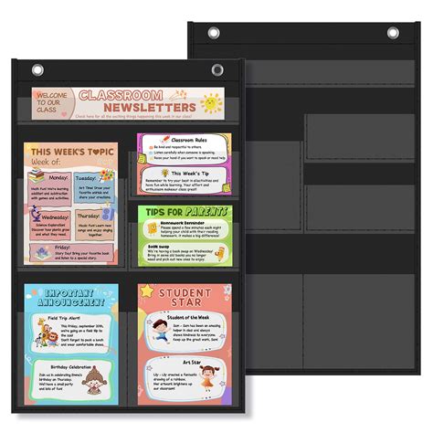 Alslea 2pcs Pocket Chart For Classroom Resources News