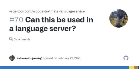 can this be used in a language server · issue 70 · vsce toolroom