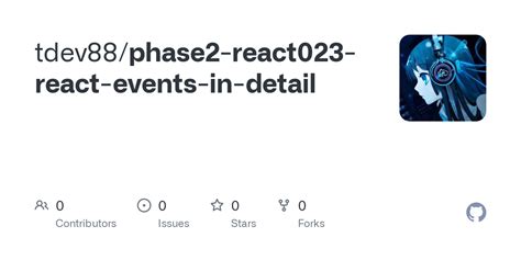GitHub Tdev Phase React React Events In Detail