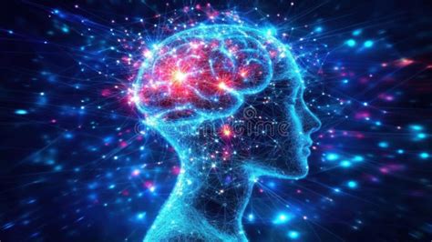 A Networked Human Brain Ai Generated Stock Illustration Illustration