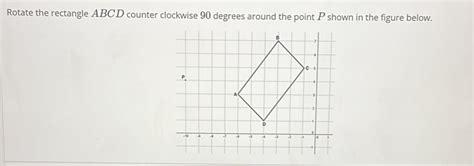 Solved Rotate The Rectangle ABCD Counter Clockwise Degrees Around The Point P Shown In The