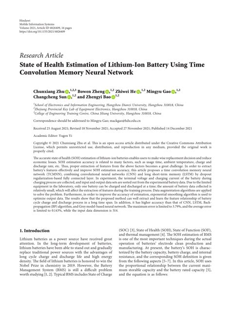 Pdf State Of Health Estimation Of Lithium Ion Battery Using Time