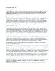 Unit 5 LabTopographic Map Instructions IntroductionSection1 Topographyistheshapeoftheland