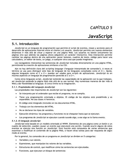 Fillable Online Javascript Es Un Lenguaje De Programacin Que Permite El Script De Eventos