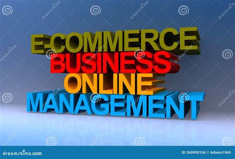 Ecommerce Business Online Management On Blue Stock Illustration Illustration Of Note Business