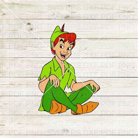 Peter Pan Sitting Cross Legged Peter Pan 002 Svg Dxf Eps Pdf Inspire