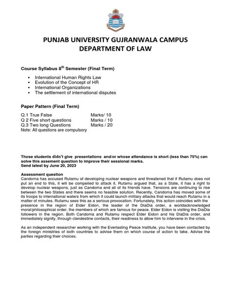 Syllabus Paper Pattern Final 8th Sem Pdf