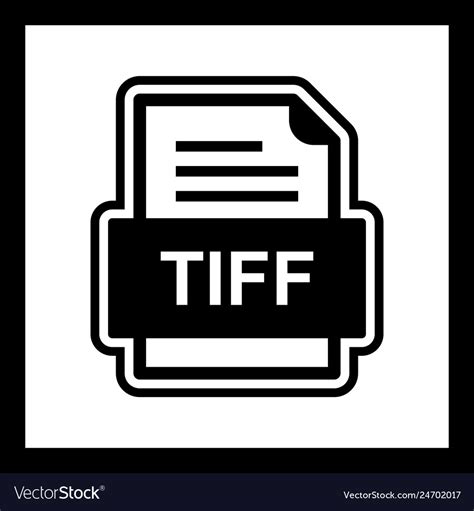 tiff file document icon royalty free vector image