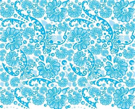 Premium Vector Blue Color Floral Creative Pattern Vector Design