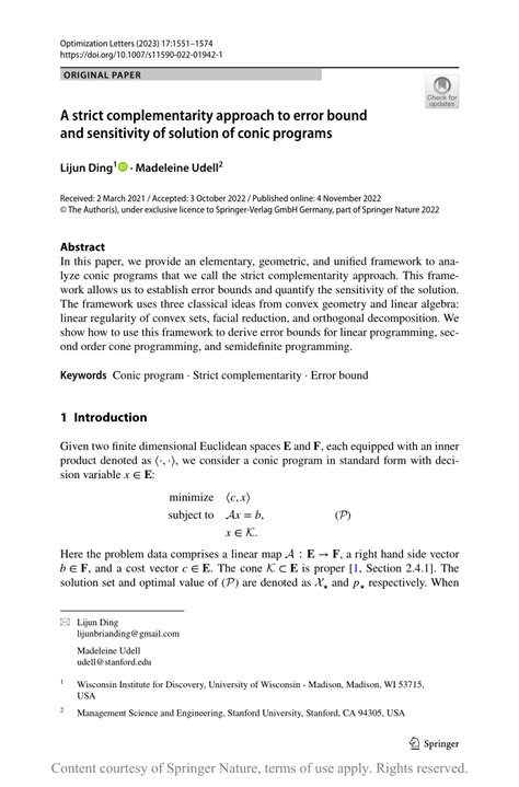 A Strict Complementarity Approach To Error Bound And Sensitivity Of
