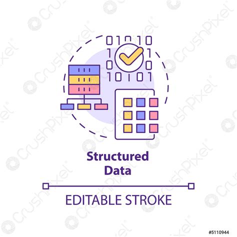 structured data concept icon stock vector 5110944 crushpixel